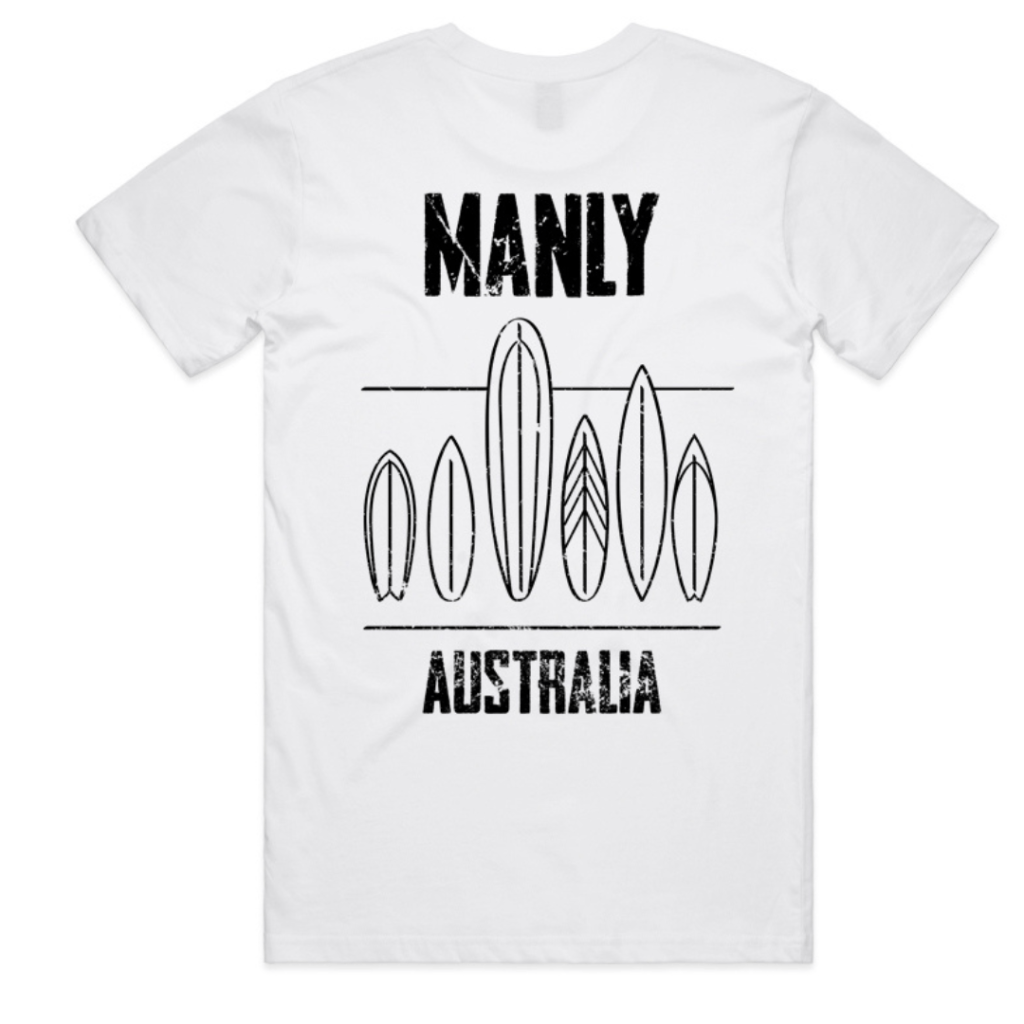 Surfboard Short sleeve - Mens - White - Hello Manly