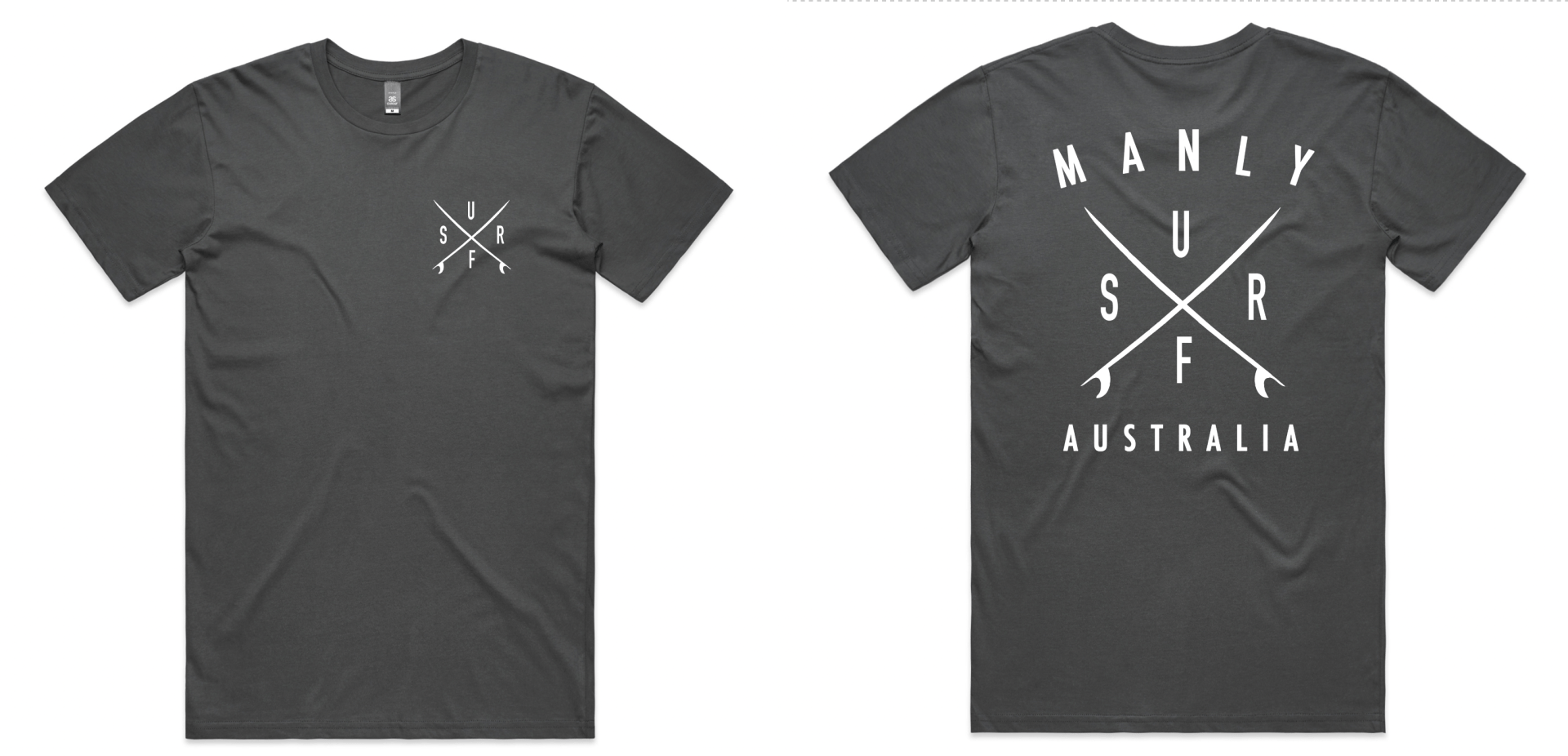 Manly Surf - Mens - Charcoal - Hello Manly