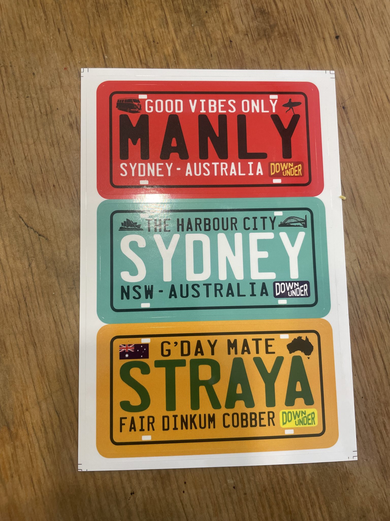 Sticker Sheet - Hello Manly