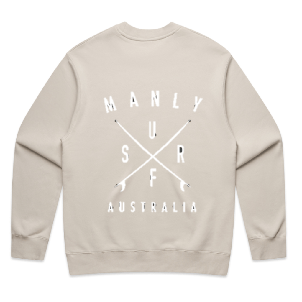Manly Surf – Crew neck– Bone - Hello Manly